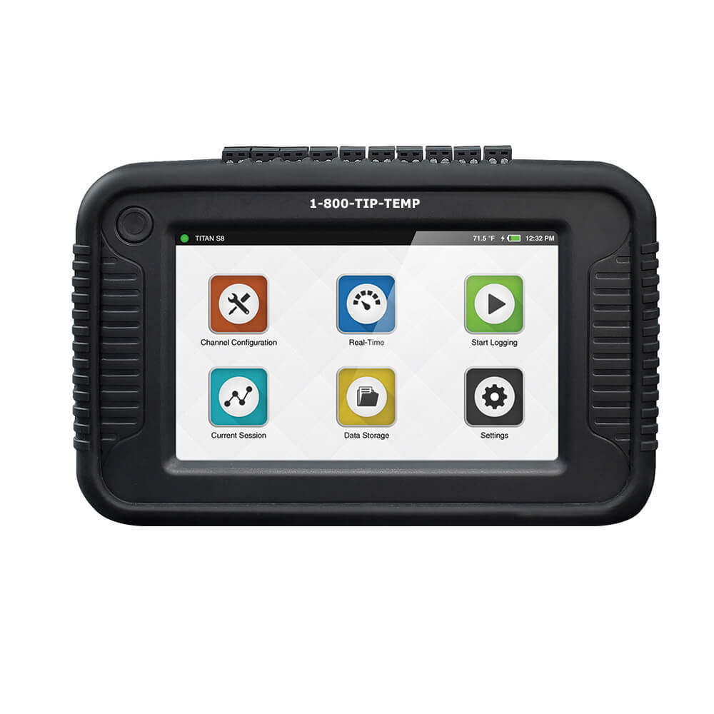8 Channel Data Logger with 5" Touchscreen Interface