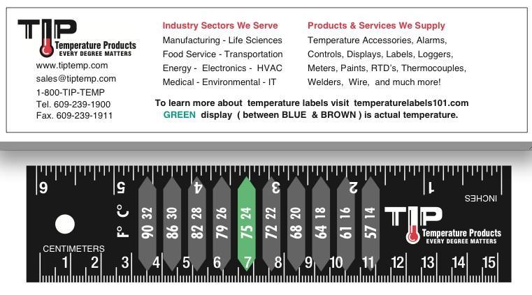 TLCSEN305: Reversible Thermo-Rulers with Temperature Range 57°F ~ 90°F ...